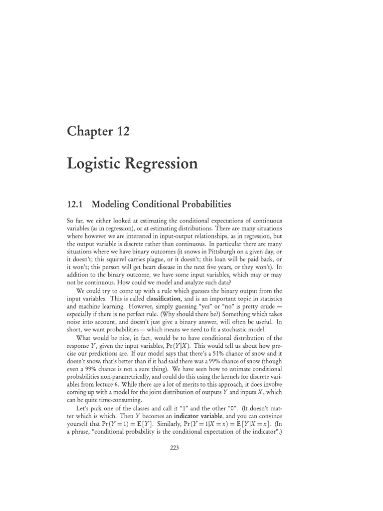 Logistic Regression | PDF Logistic Regression | PDF