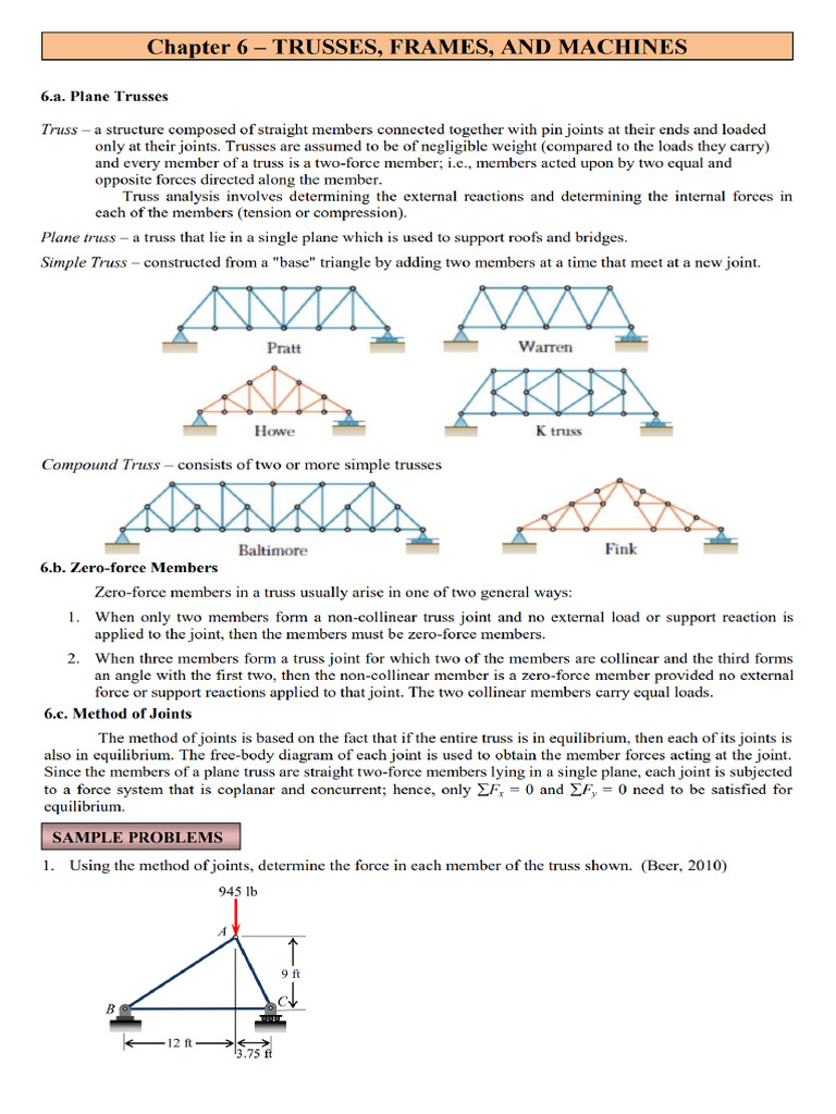 Module 7 (Truss, Frames and Machines) | PDF