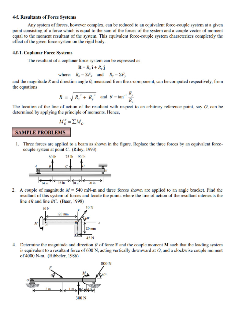 Module 5.2 (Resultant of A Force) | PDF