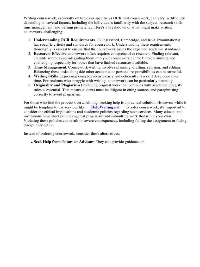 Ocr Past Coursework | PDF | Business | Art