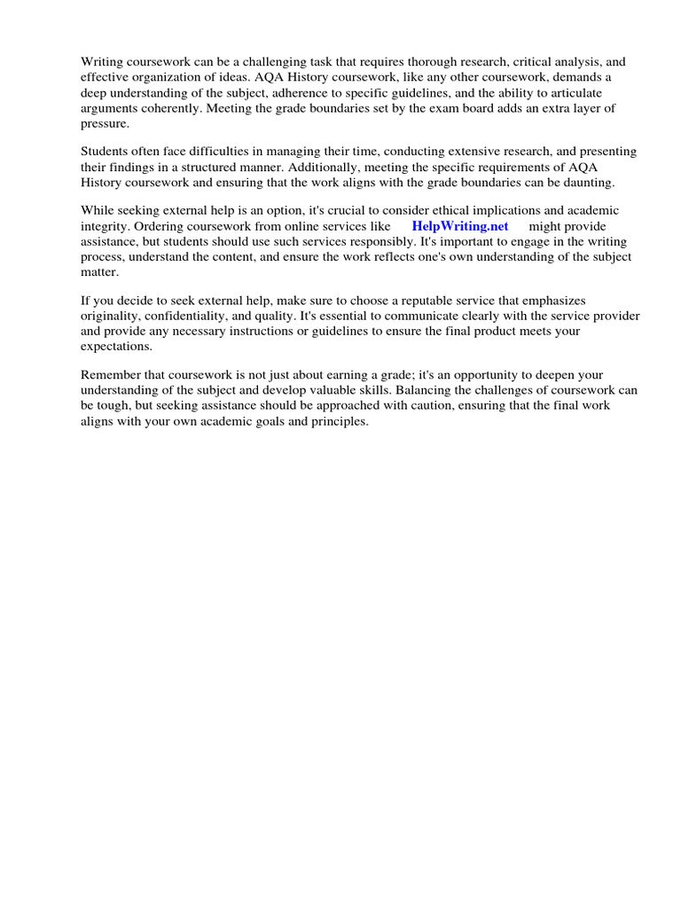 Aqa History Coursework Grade Boundaries | PDF | Qualifications Aqa History Coursework Grade Boundaries | PDF | Qualifications