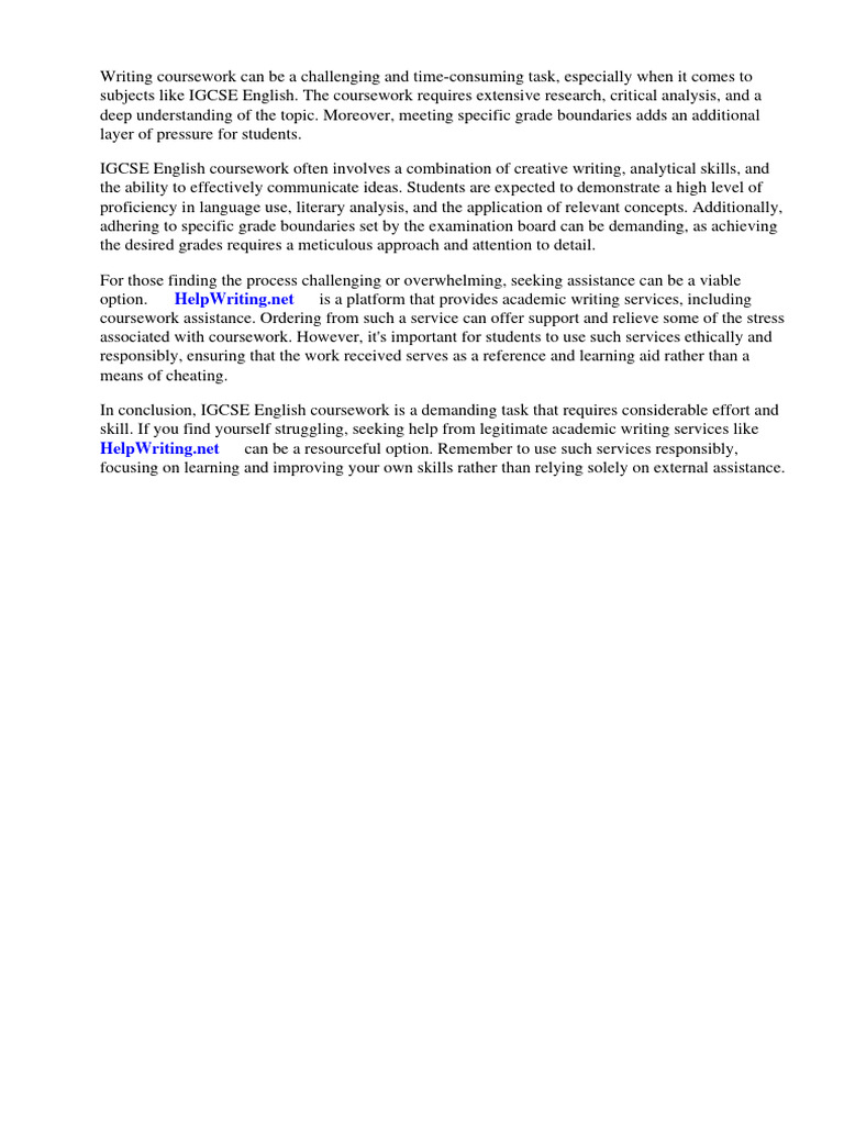 Igcse English Coursework Grade Boundaries 2014 Pdf Educational Assessment And Evaluation
