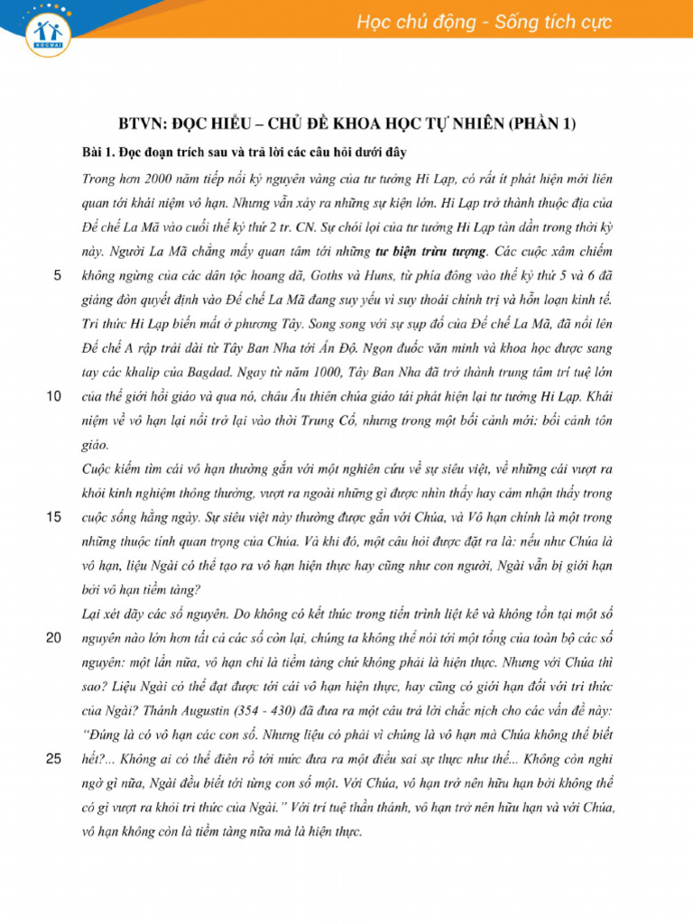 BTVN - BK Khoa Hoc P1 | PDF