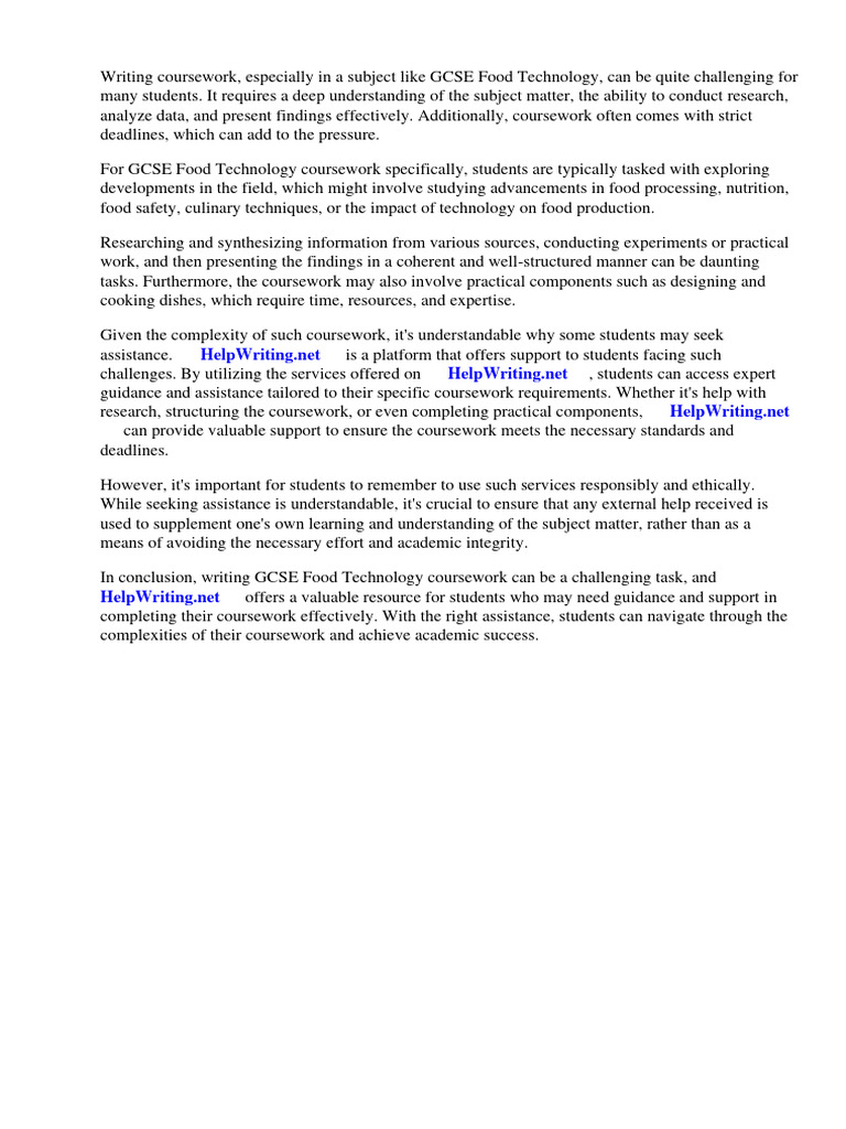 Gcse Food Technology Coursework Developments | PDF | Egg As Food | Cooking