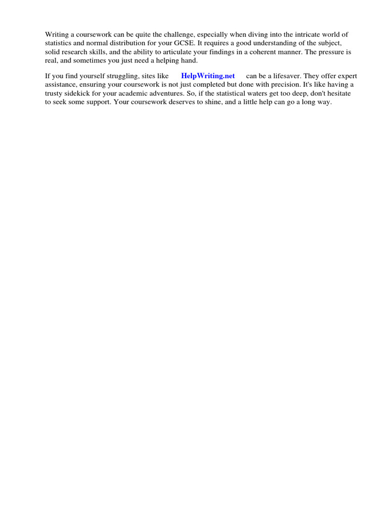 Gcse Statistics Coursework Normal Distribution Download Free Pdf 9579