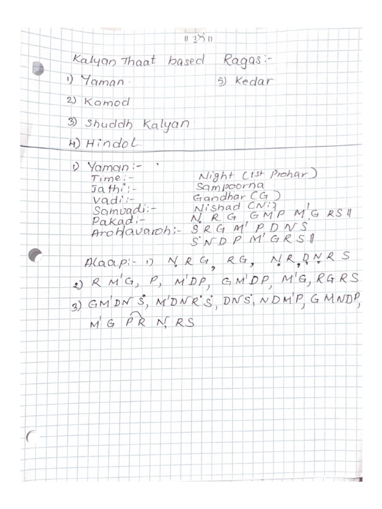 Kalyan Thaat - Yaman Raga - 240216 - 145722 | PDF