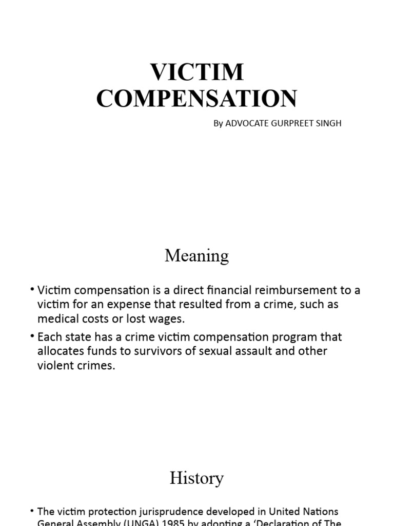 Victim Compensation | PDF | Crimes | Crime & Violence