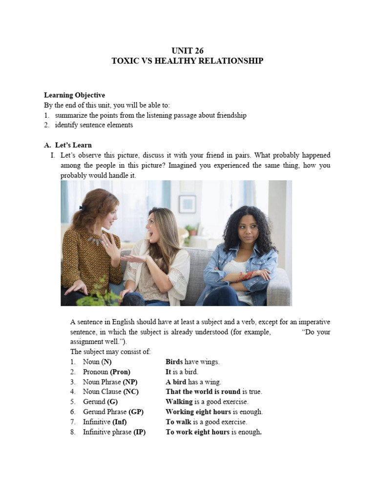 Toxic vs Healthy Relationships Guide | PDF