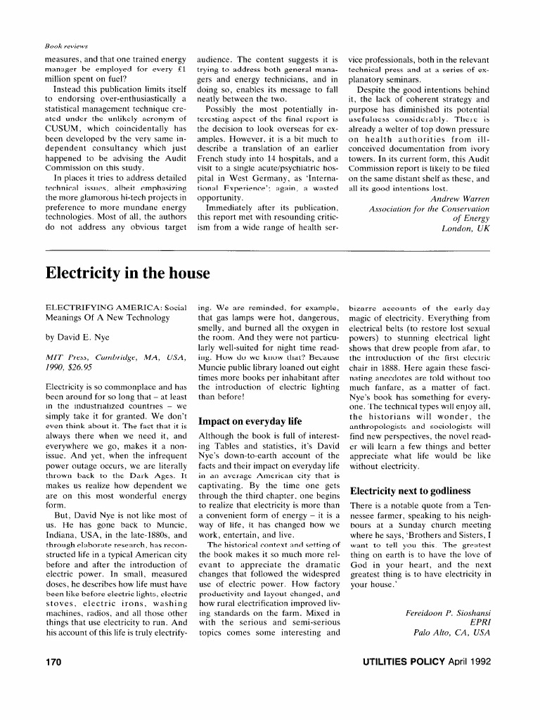 Electrifying America Social Meanings of | PDF