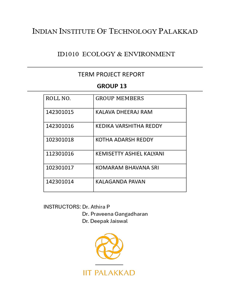 Ecology Project g13 Report | PDF | Carbon Sequestration | Ocean Acidification