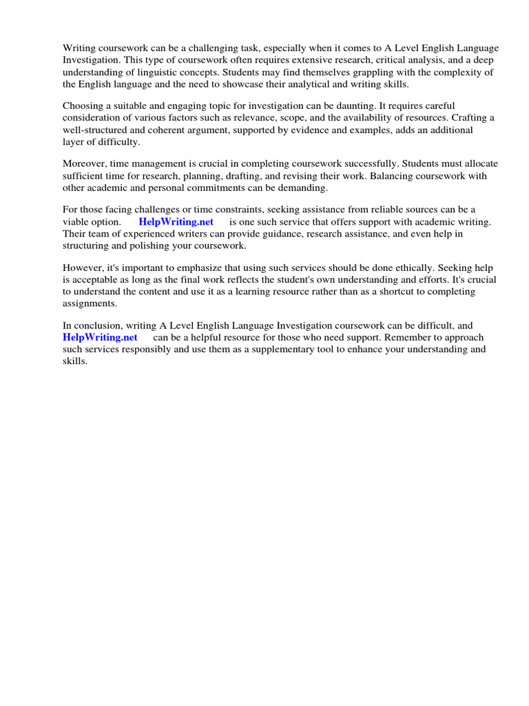 A Level English Language Investigation Coursework Ideas | PDF | Accent ...