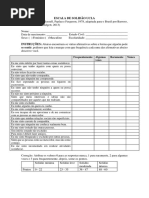 Escala de Assertividade Rathus | PDF