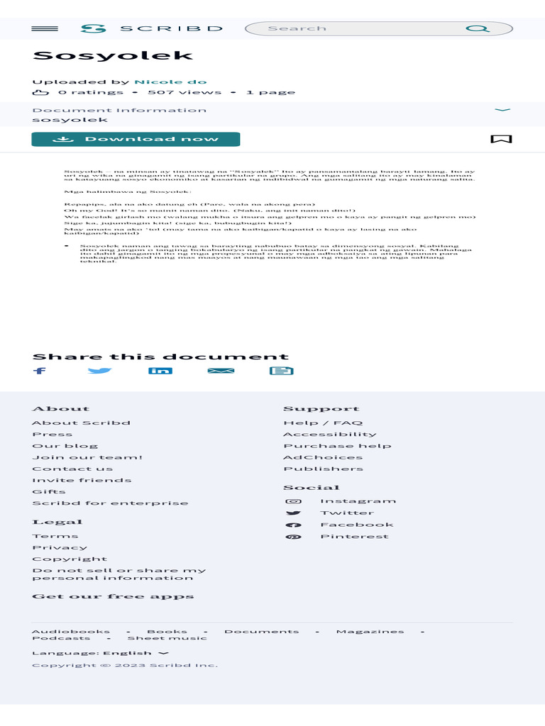 Sosyolek PDF | PDF