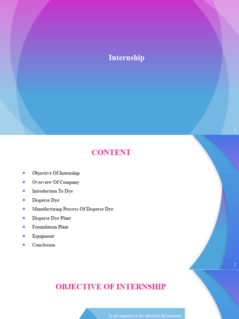 Presentation On Industrial Training | PDF | Dye | Chemical Substances