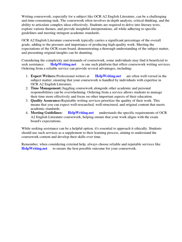 Ocr A2 English Literature Coursework Percentage | PDF | Rhetoric | Facebook