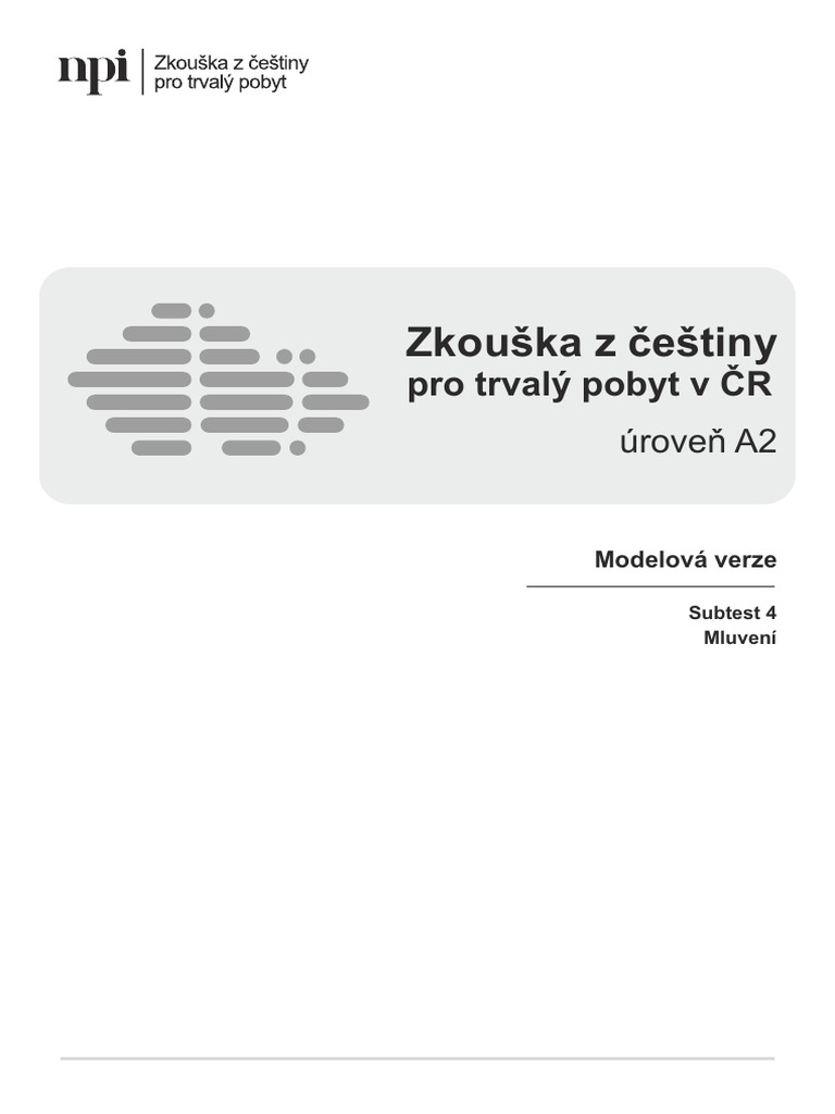 Modelova Zkouska Mluveni A2 | PDF Modelova Zkouska Mluveni A2 | PDF