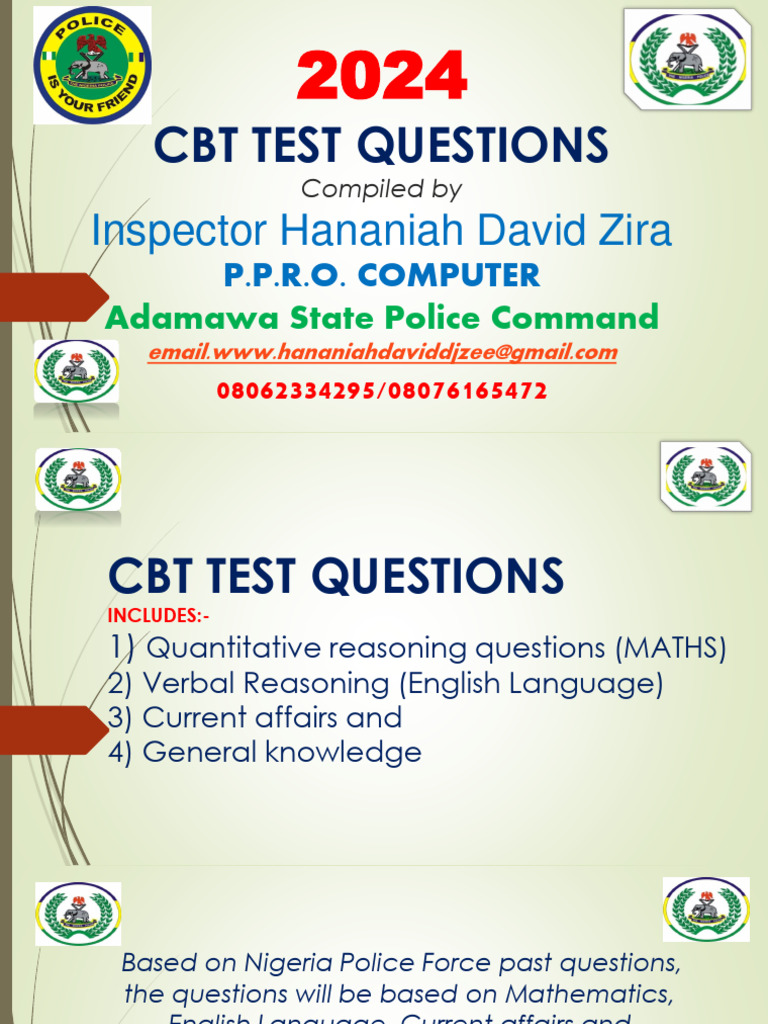 CBT TEST 2024 Exported | PDF | Nigeria | Government