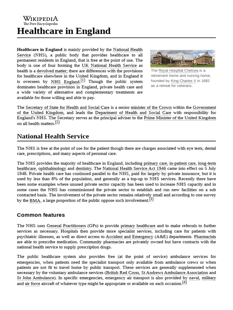 NHS: Free Healthcare in England | PDF | Social Science