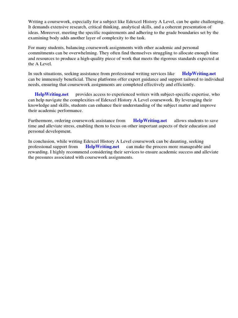 Edexcel History A Level Coursework Grade Boundaries | PDF | Gce ...