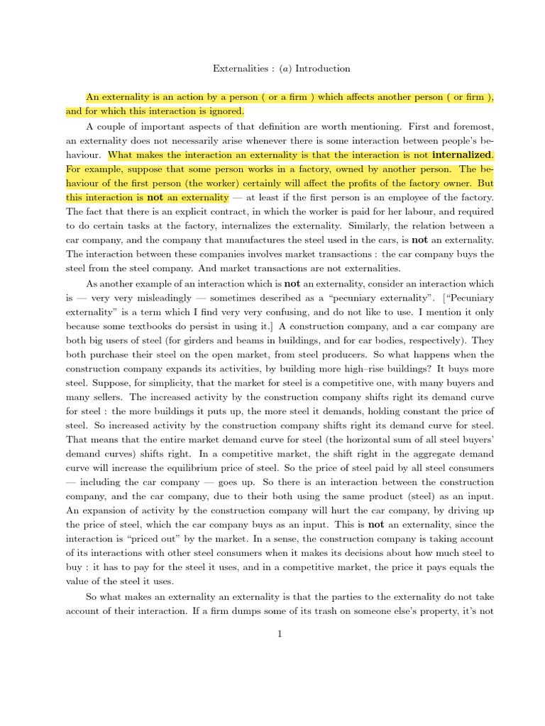 Bucovetsky, S. (2017) Externalities-Introduction | PDF | Externality ...
