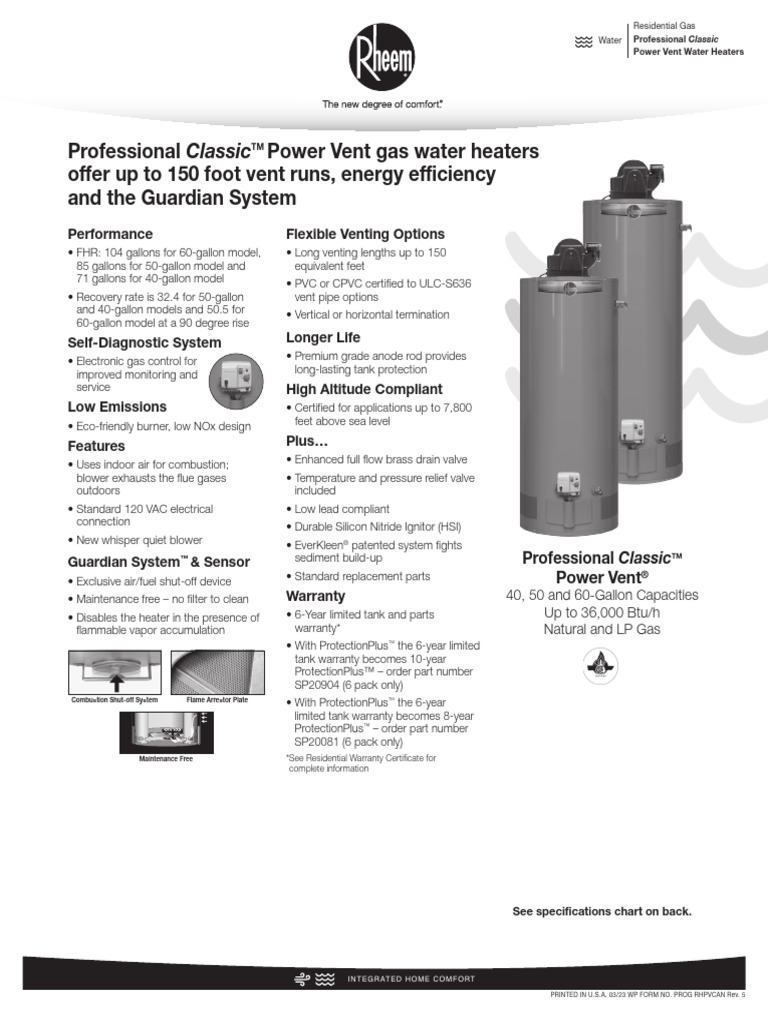 Proformance Gas PV Spec Sheet-Pdf (1) - 240224 - 123929 | PDF | Water ...