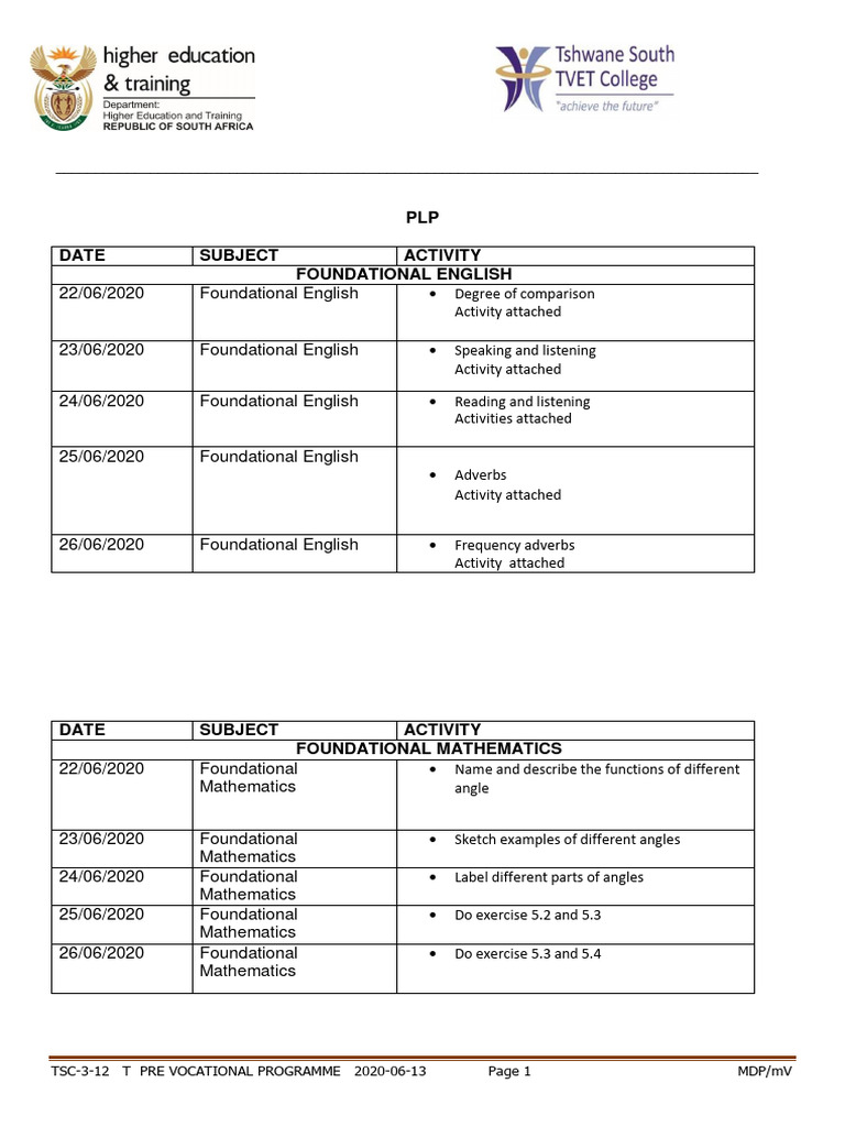Foundational Mathematics Activities | PDF | Business | Finance & Money ...