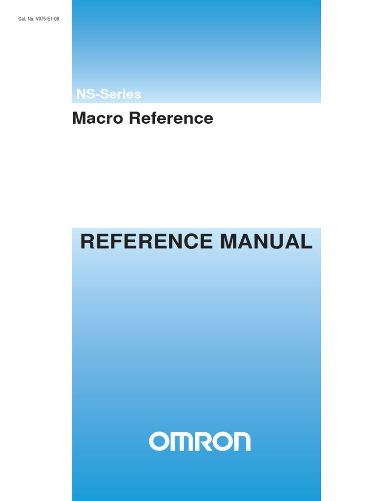 Omron NS Series Reference Manual | PDF