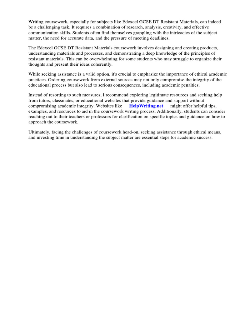 Edexcel Gcse DT Resistant Materials Coursework | PDF | Creativity