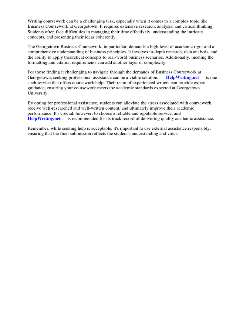 Business Coursework Georgetown | PDF | Advertising | Entrepreneurship