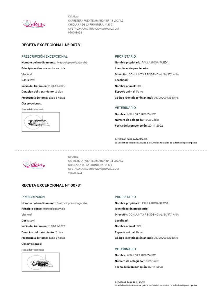 Receta PDF | PDF | Prescripción médica | Medicina CLINICA