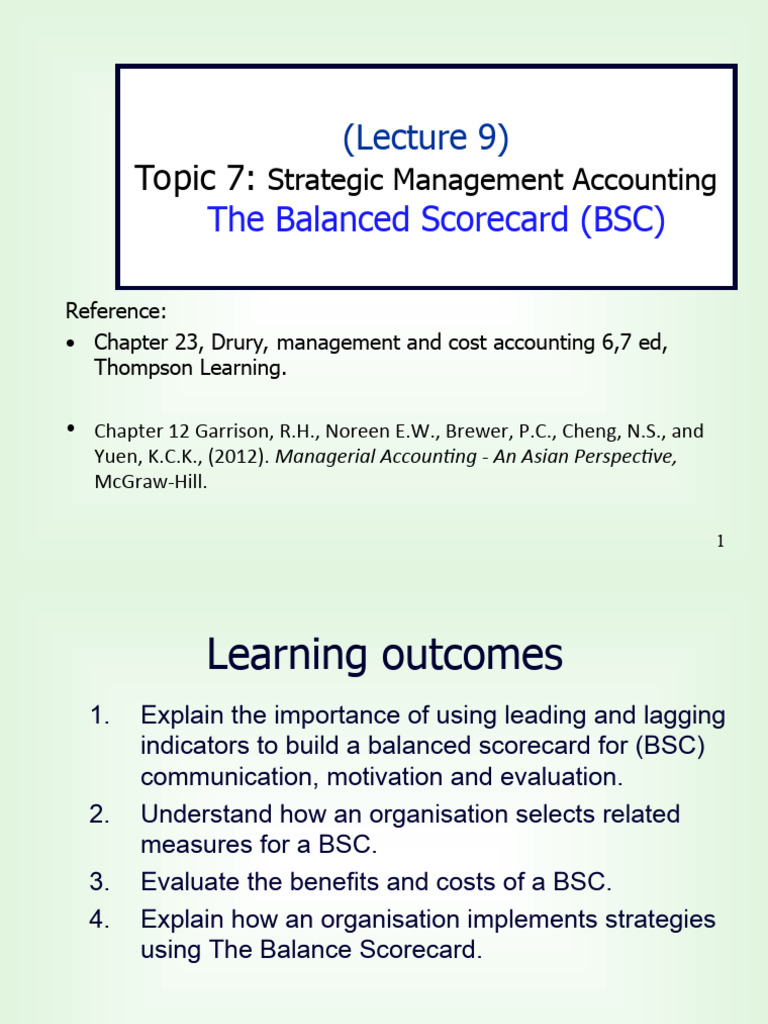 L09 Strategic Management Accounting BSC BPR Bench - BSC202401 | PDF ...