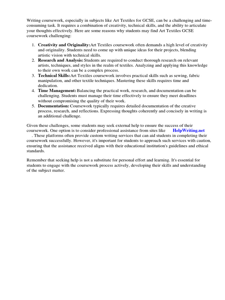 Art Textiles Gcse Coursework | PDF | Textiles | Creativity