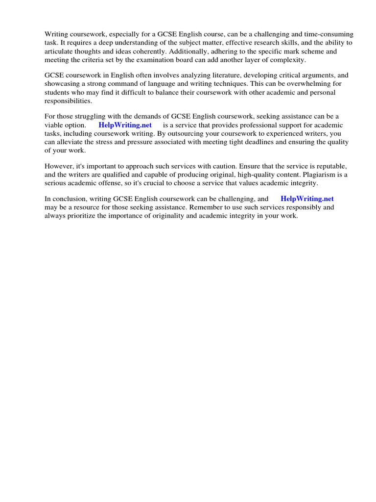 Gcse Coursework English Mark Scheme | PDF | Linked In | Facebook