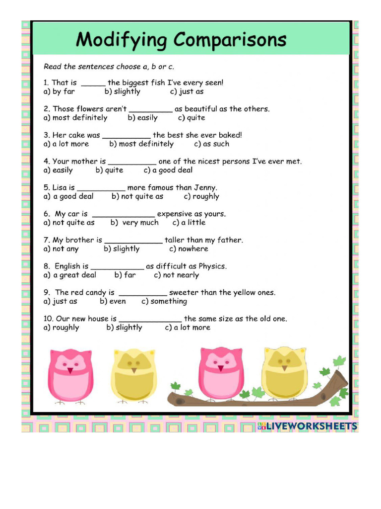 Modifying Comparisons | PDF