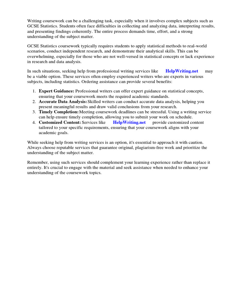 Gcse Statistics Coursework Sample 2013 | PDF