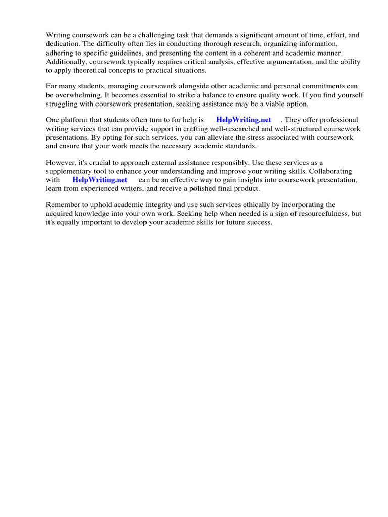 Coursework Presentation | PDF