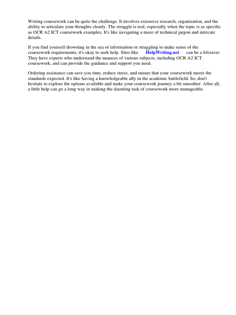 Ocr A2 Ict Coursework Examples Pdf Internet Educational Technology 