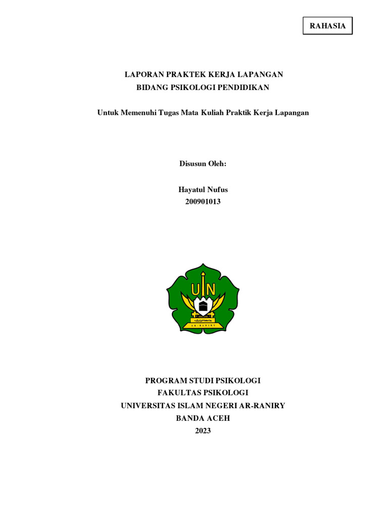 Hayatul Nufus Laporan | PDF | Karier & Perkembangan