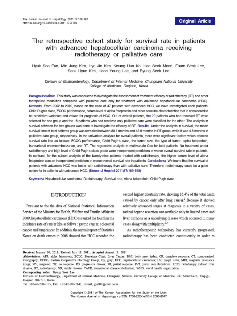 RT Versus Best Supportive Care | PDF | Radiation Therapy | Cancer