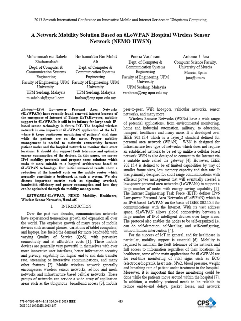 shahamabadi2013 | PDF | Computer Network | Wireless Sensor Network