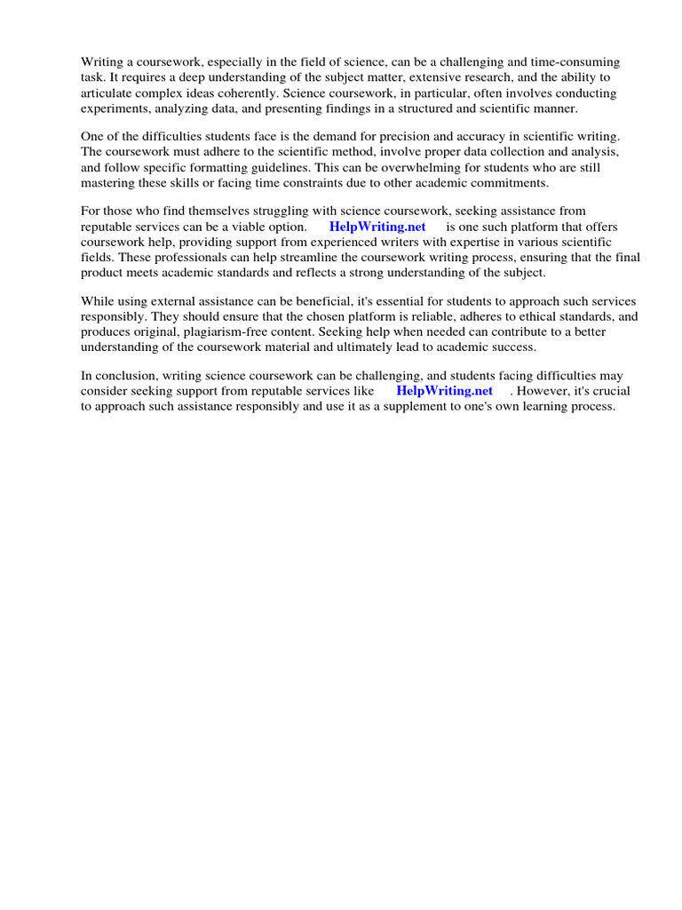 Science Coursework B Help | PDF | Science | Experiment