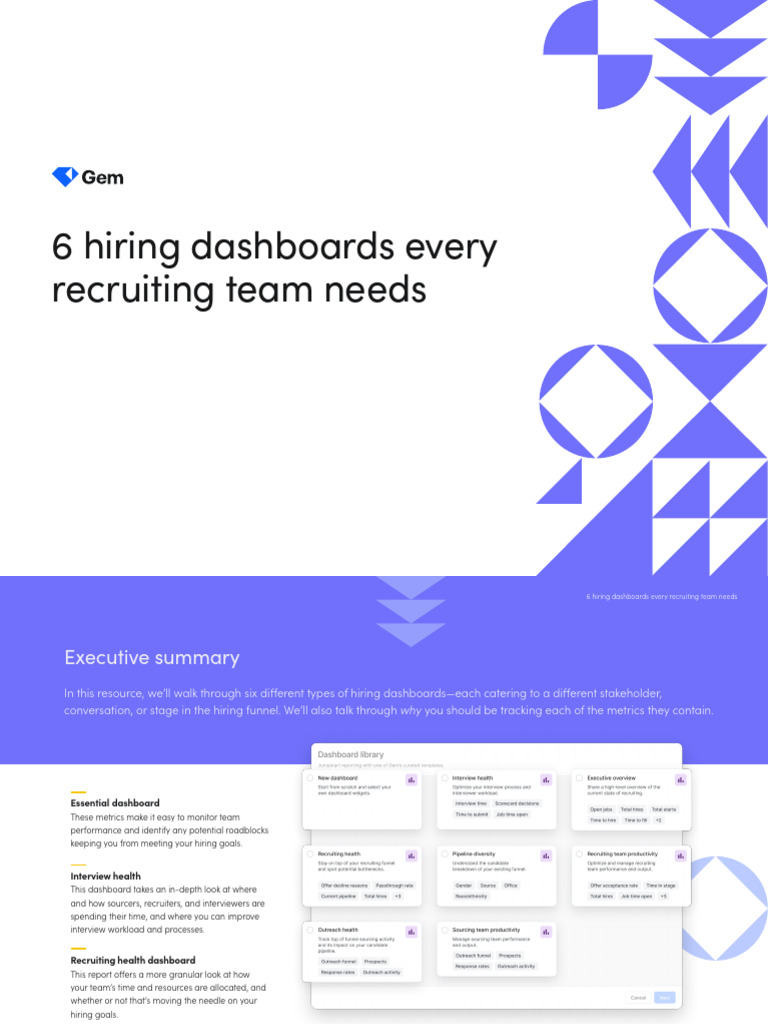 Hiring Dashboards For Recruiting Teams | PDF | Recruitment ...