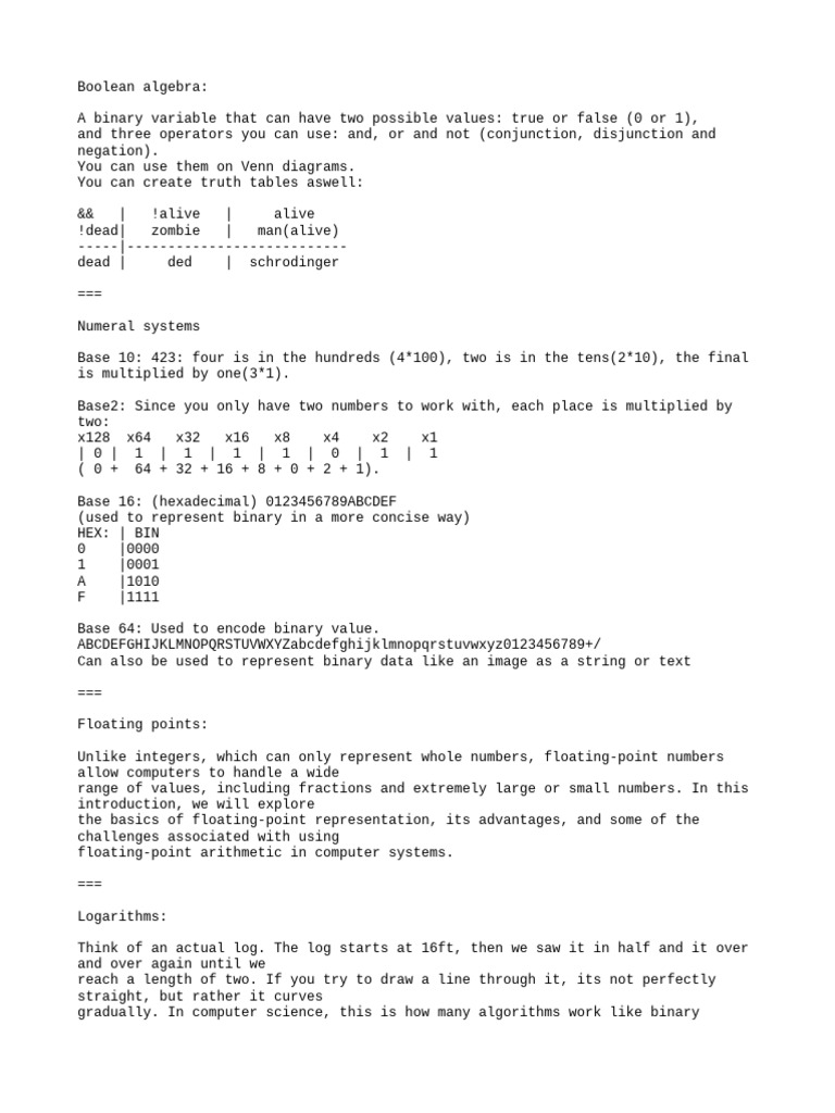Math Concepts | PDF | Matrix (Mathematics) | Logarithm