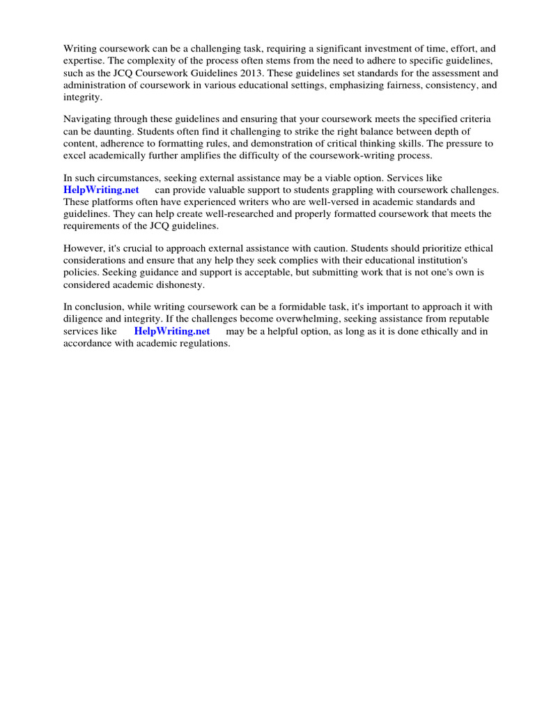 JCQ Coursework Guidelines 2013 | PDF | Cronbach's Alpha | Psychological ...