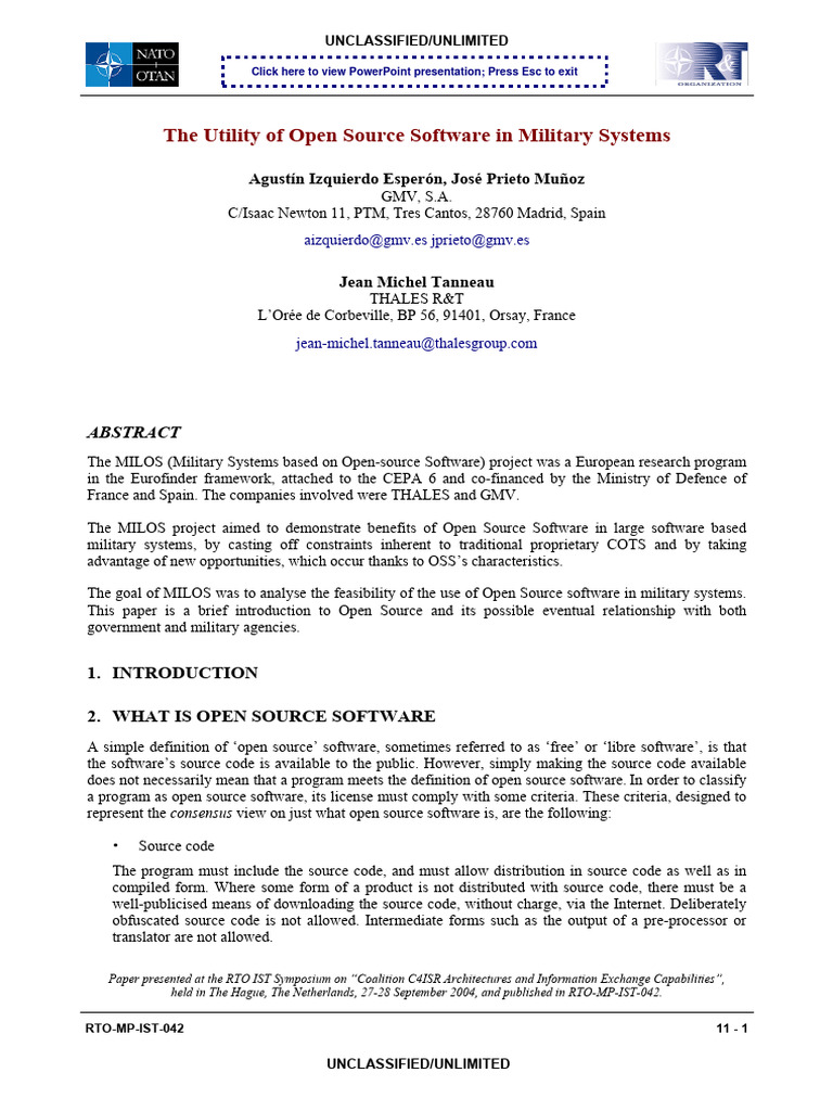 MP Ist 042 11 | PDF | Proprietary Software | Open Source