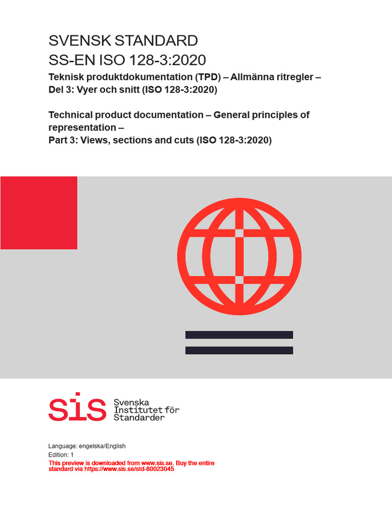 Svensk Standard Ss-En Iso 128-3 - 2020 | PDF