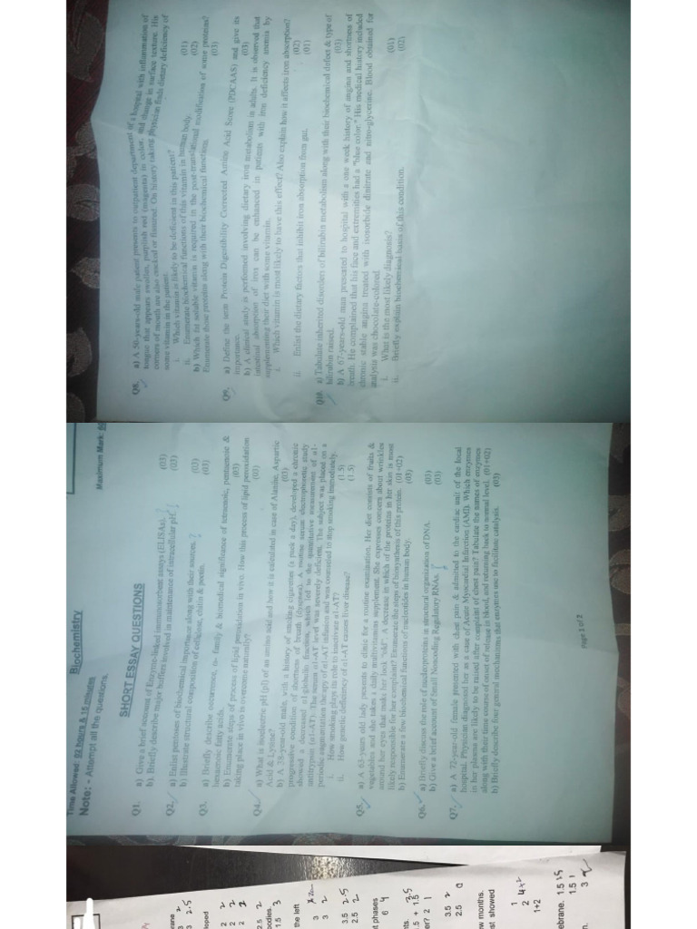 Past Paper 1st Year 2018 | PDF