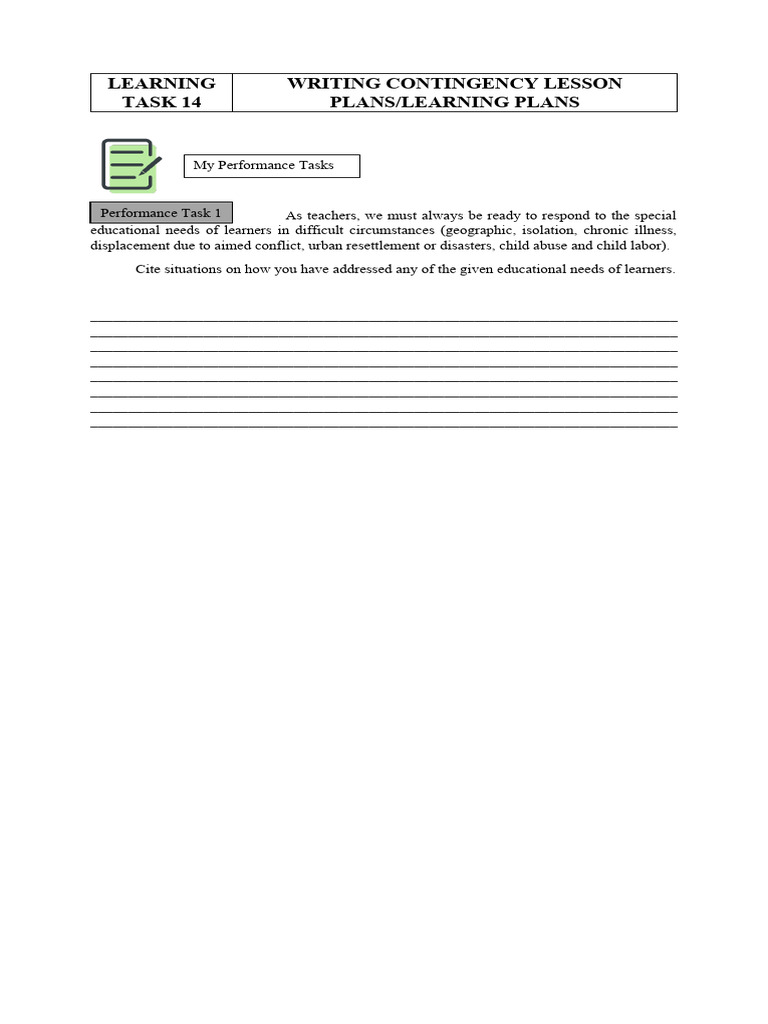 Learning Task 14 | PDF | Learning | Teachers