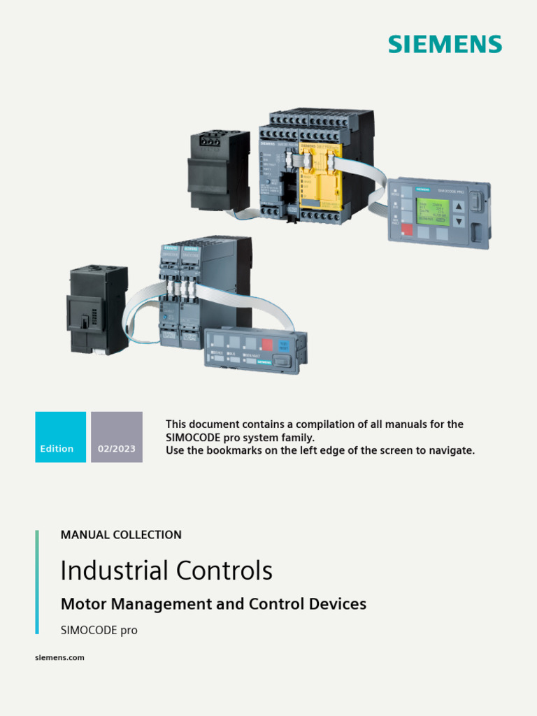 Manual Collection SIMOCODE Pro 2023-02 EN 202303141638542509 | PDF | Power Supply | Computing
