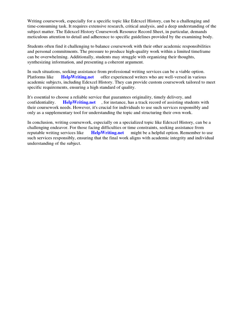 Edexcel History Coursework Resource Record Sheet | PDF | Linked In ... Edexcel History Coursework Resource Record Sheet | PDF | Linked In ...